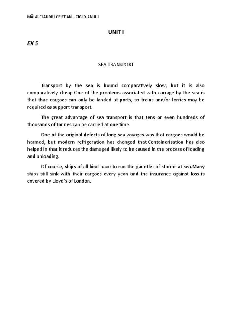 MALAI CLAUDIU-CRISTIAN, Unit I-Ex 5 | PDF