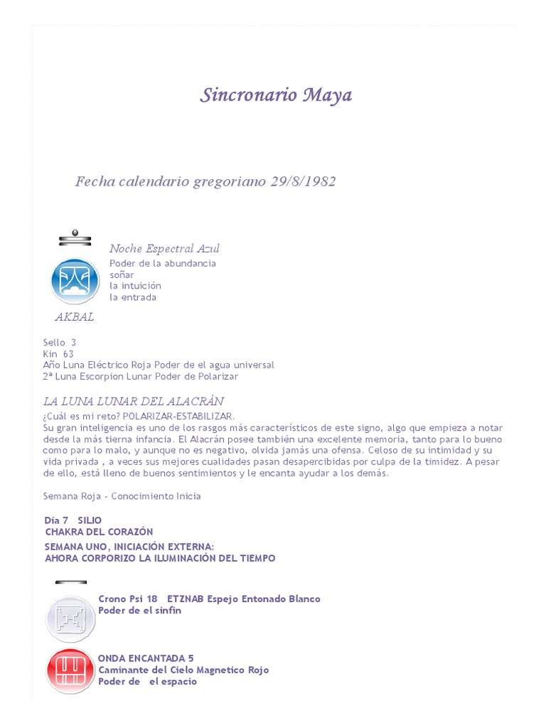 Tu Kin Maya - NOCHE ESPECTRAL AZUL | PDF | Sueño | Vida