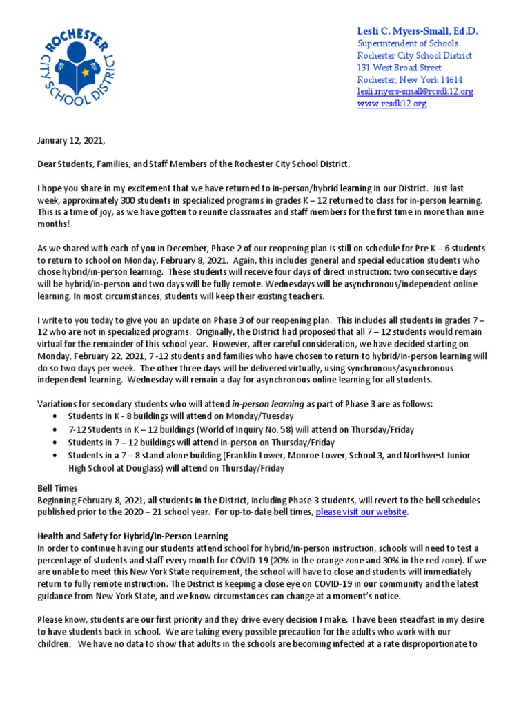 Phase 3 Announcement Letter | PDF | Schools | Further Education