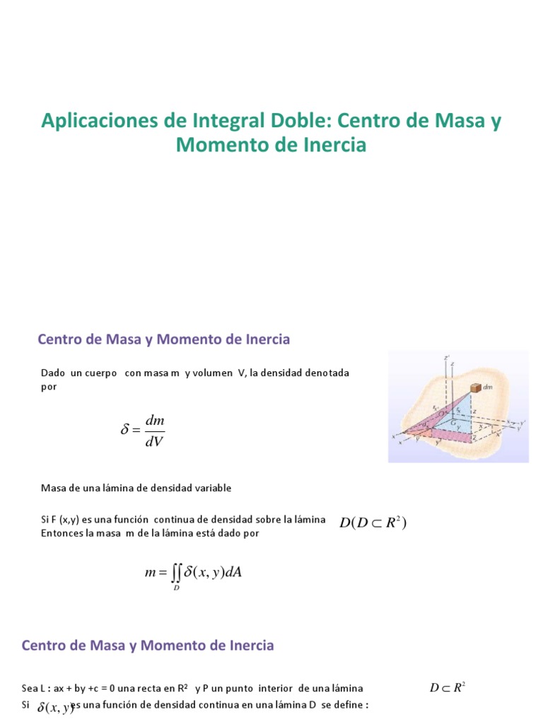 S14.s1-Centro de Masa y Momentos de Inercia PDF | PDF | Centro de masa | Masa