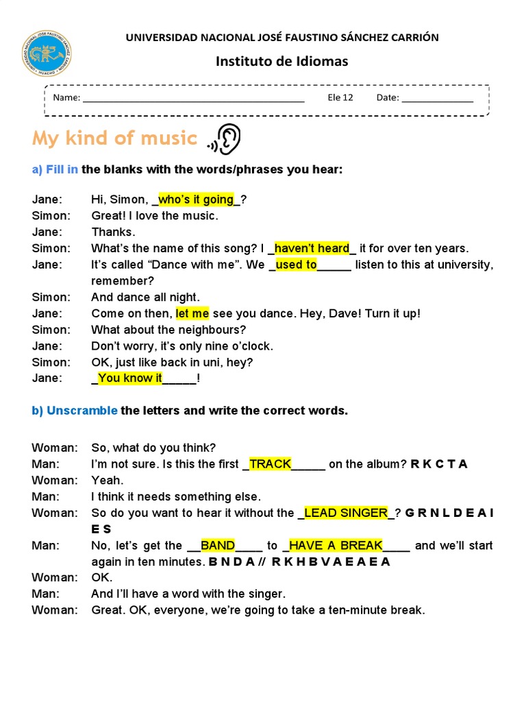 Copia de LISTENING ACTIVITY - Scaffolding | PDF