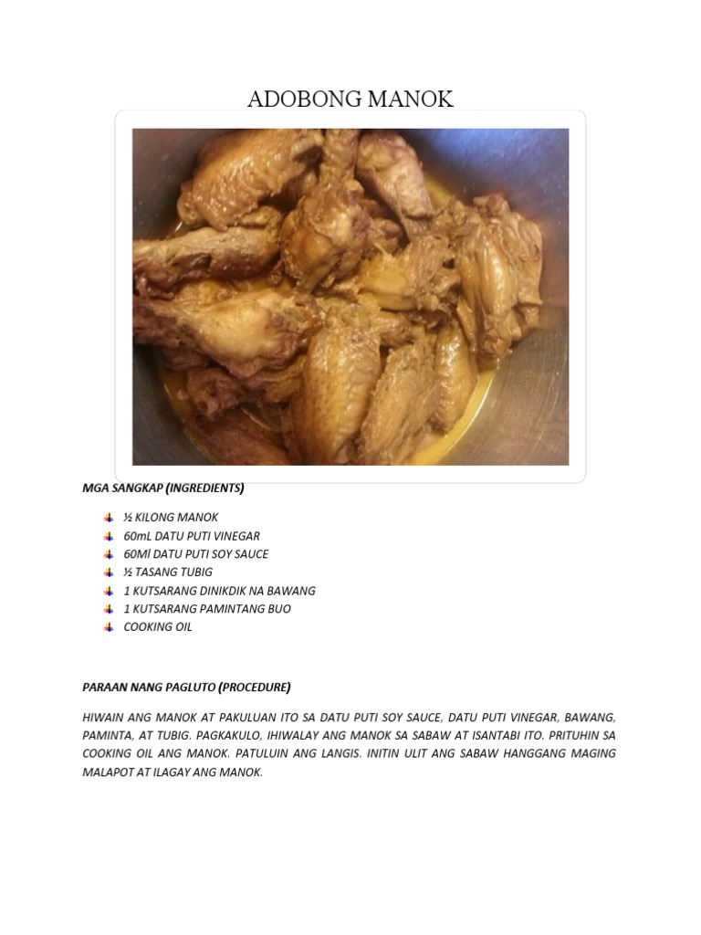 Adobong Manok | PDF