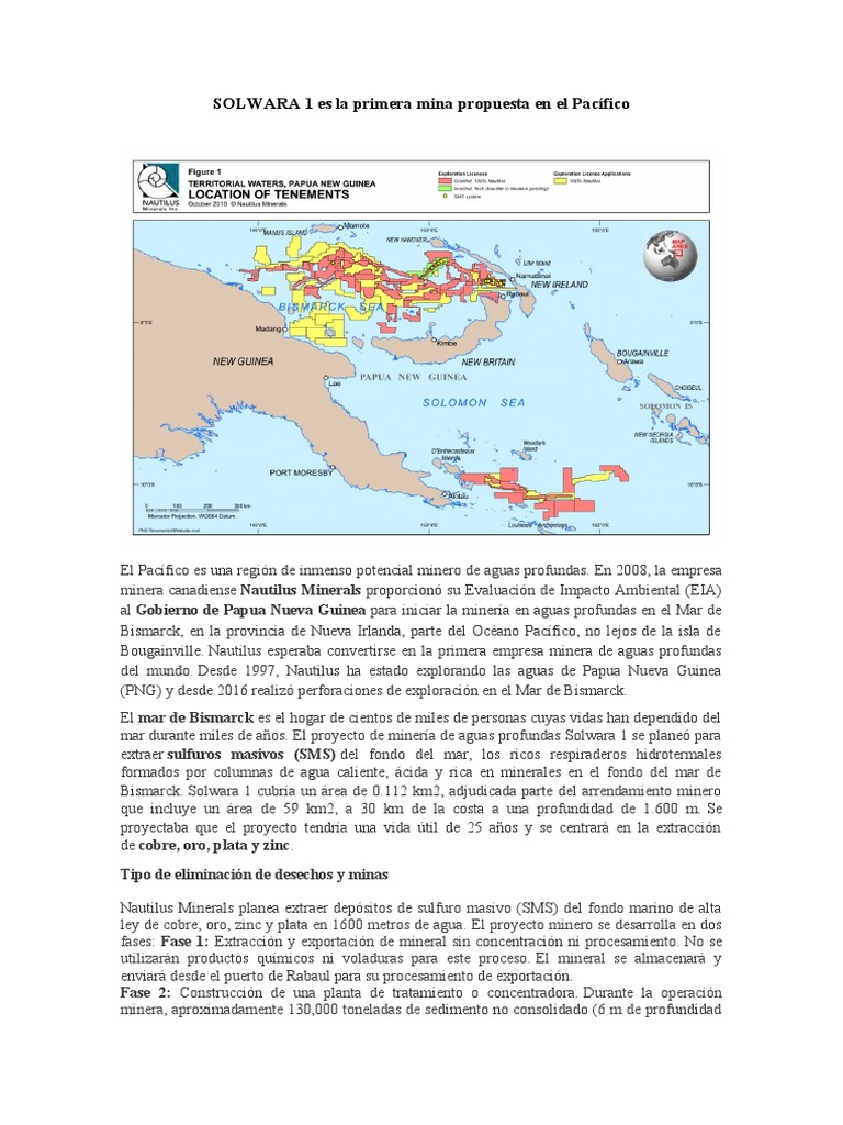 Solwara 1 | PDF | Minería | Evaluación de impacto ambiental
