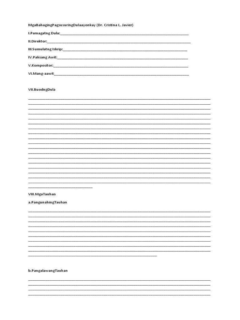 Pagsusuri NG Dula Ayon Kay Maam Javier | PDF