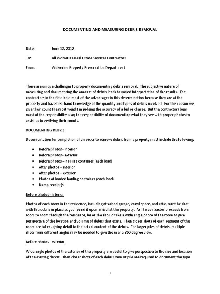 Documenting and Measuring Debris Removal | PDF | Nature