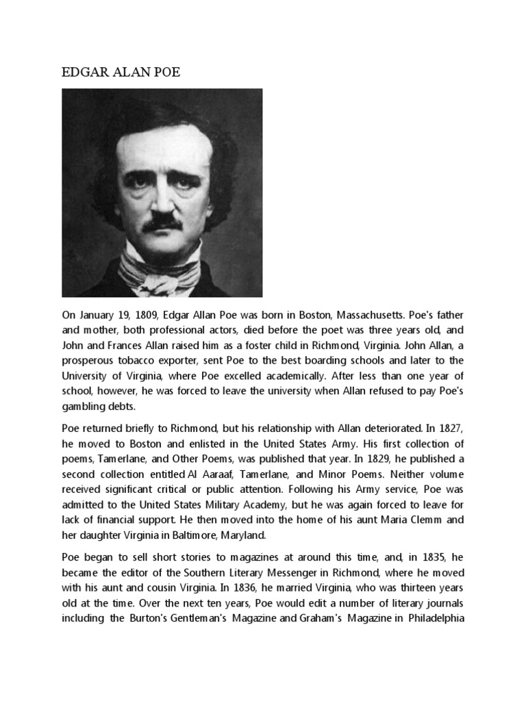 American Authors | PDF | Edgar Allan Poe | Emily Dickinson