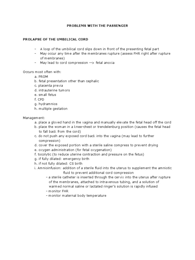 Managing Labor Passenger Complications | PDF | Childbirth | Fetus