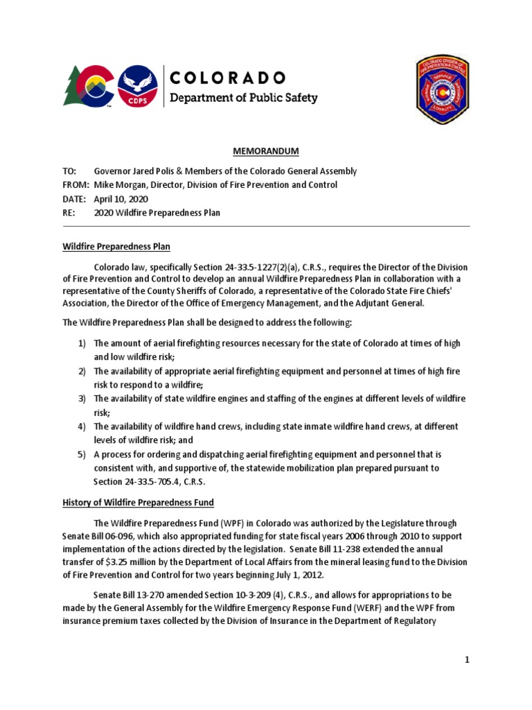 2020 Wildfire Preparedness Plan - Final With Signatures | PDF ...