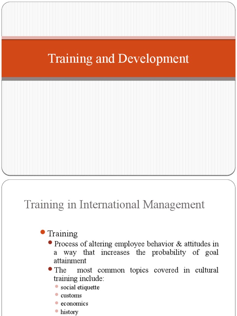 Expatriate Training and Development Guide | PDF | Learning | Attitude ...