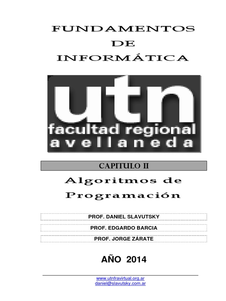 Algoritmos de Programacion 2014 1 | PDF | Algoritmos | Programa de computadora