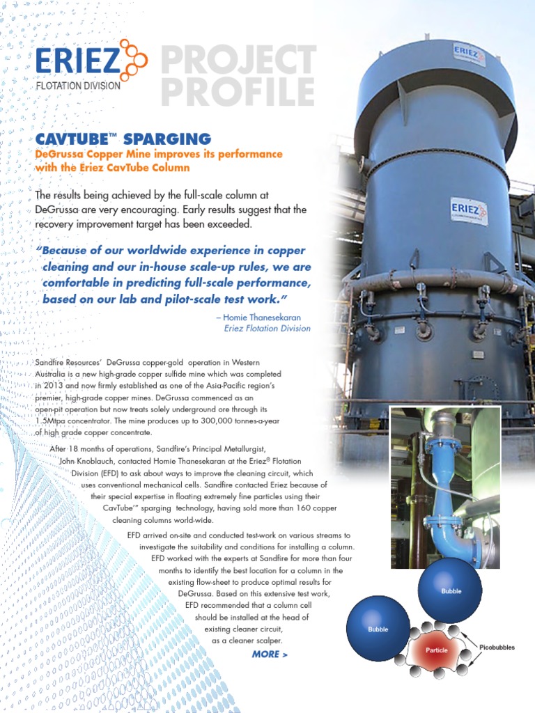 DeGrussa Mine Performance CavTube Column PDF | PDF | Industries | Mining