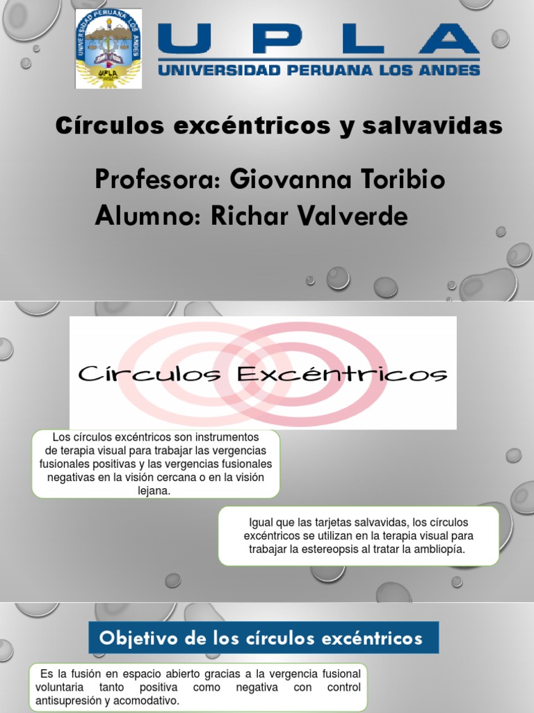 Círculos excéntricos en terapia visual | PDF | Ojo | Percepción visual