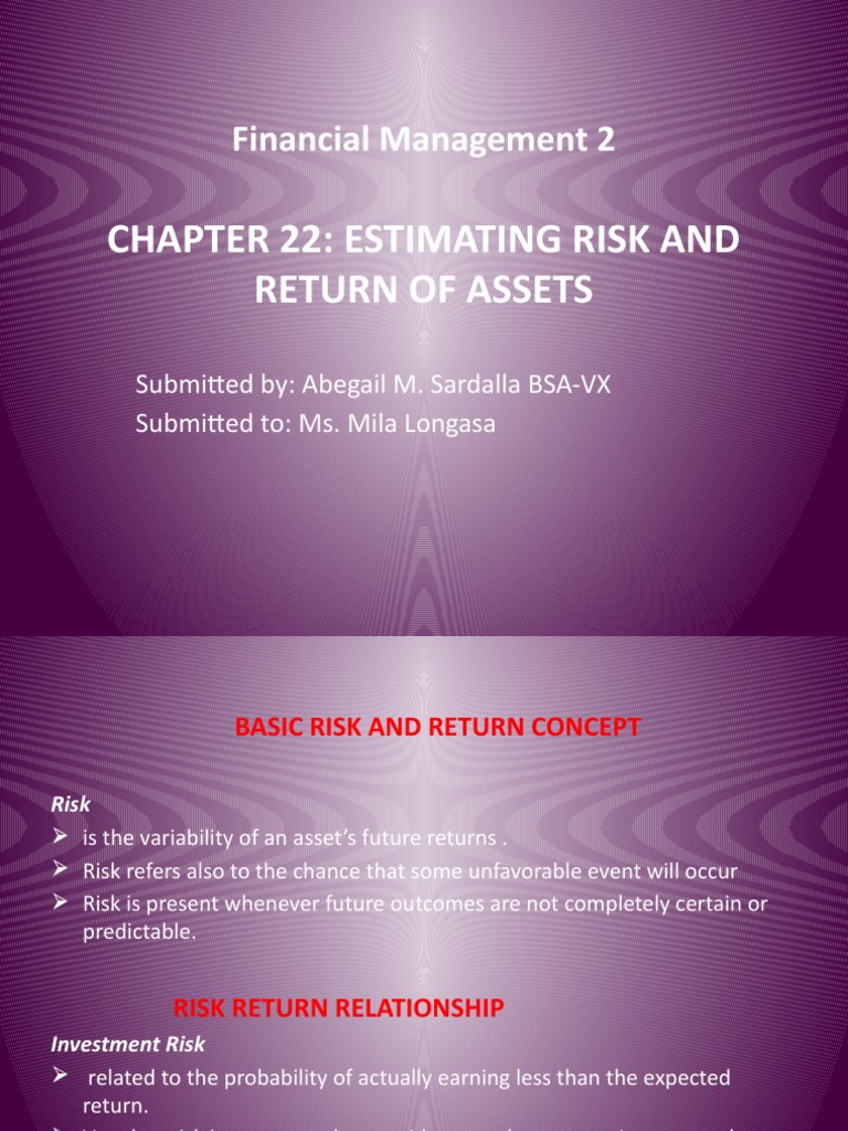 Estimating Risk and Return: A Comprehensive Guide to Key Concepts of ...