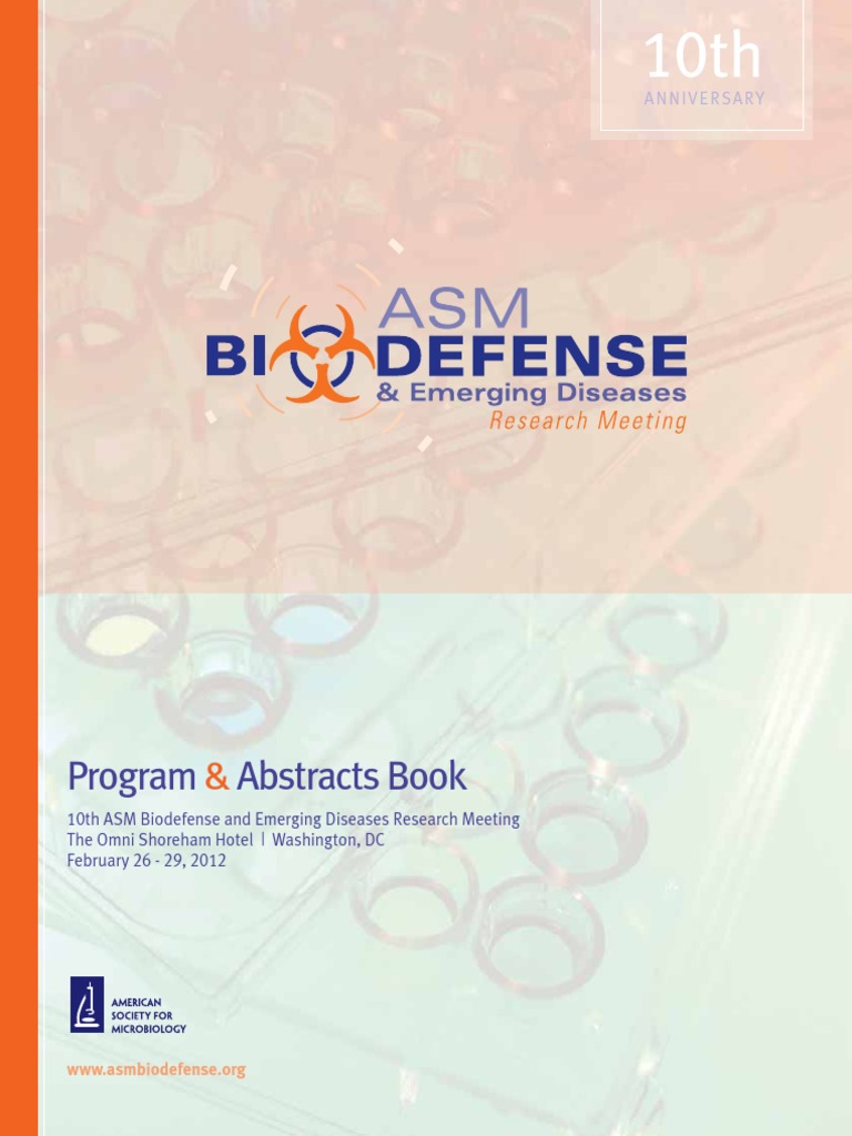 Biodefense 2012 FinalProgram | PDF | Biology | Microbiology