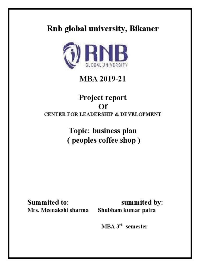 Business Plan Peoples Coffee Shop | PDF | Coffee | Drink