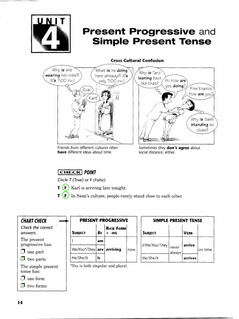 U4 Grammar Express-Present Progressive Simple Present Tense 1 | PDF ...