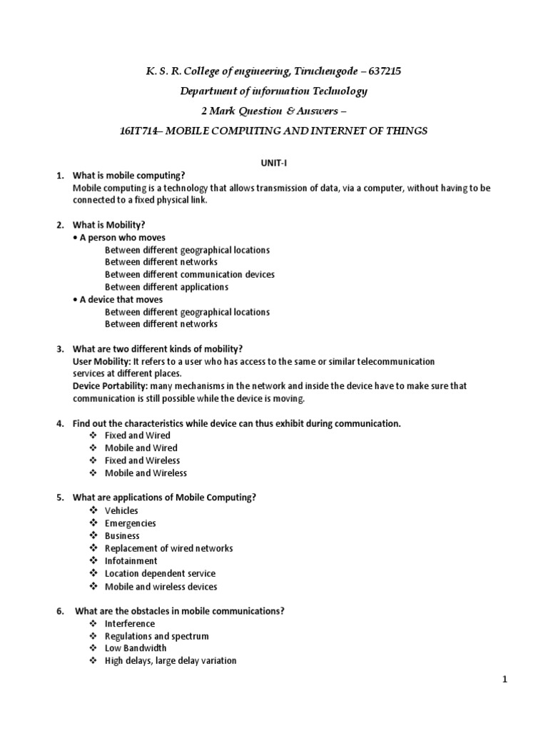 2 Mark Question and Answers PDF | Download Free PDF | Channel Access Method | Transmission ...