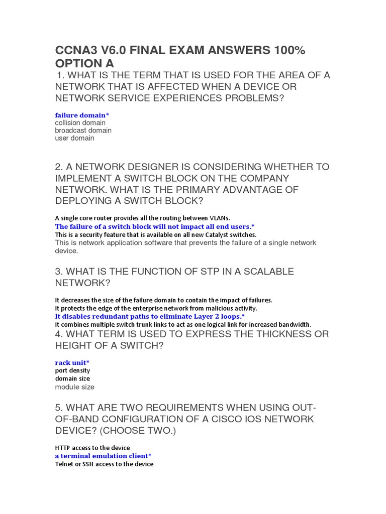 Ccna3 V6o - A PDF | PDF | Routing | Network Switch