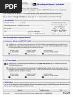 Canada Direct Deposit Enrolment Form - Direct Deposit - Receiver General For Canada - PSPC ...