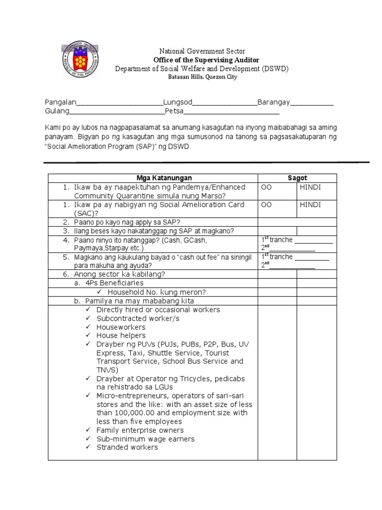 Survey Questionnaire-SAP | PDF
