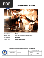 CBLM Fbs NC II Lo# 3 Promoting Food and Beverage Products | PDF ...