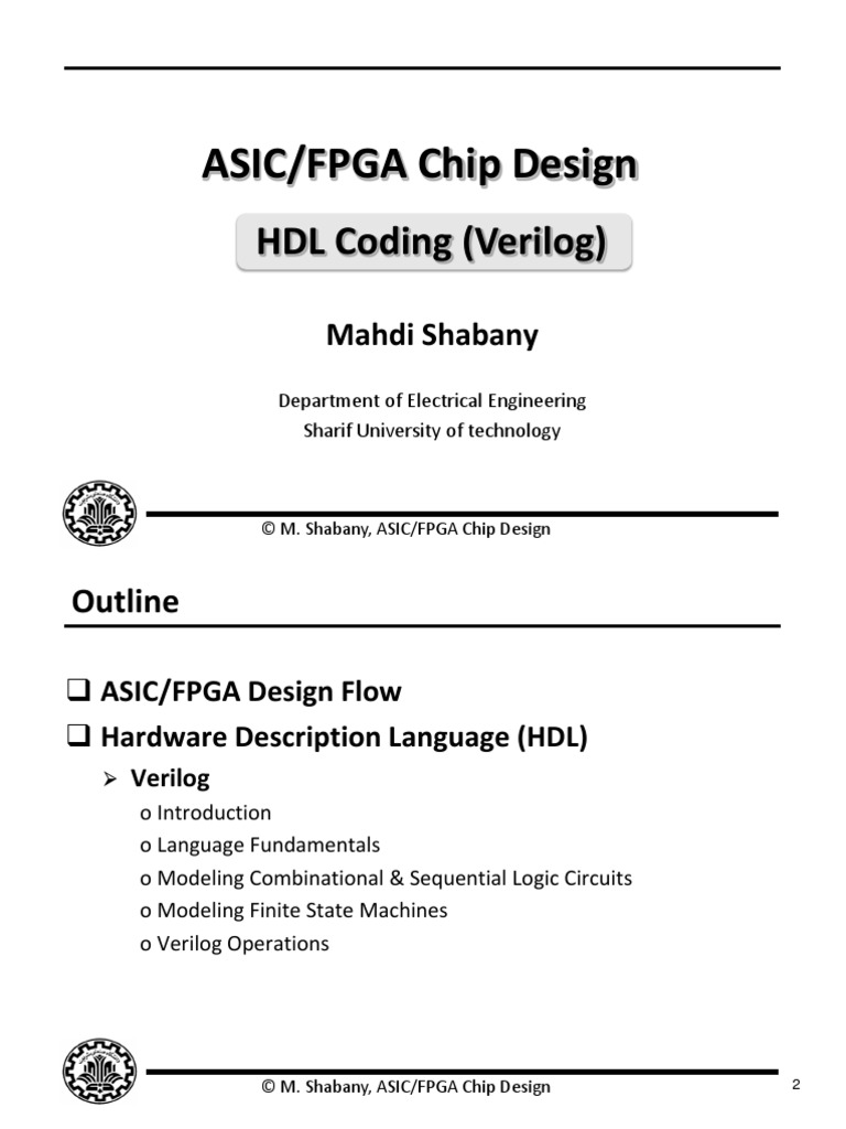 Lecture 02 Hdl Pdf Pdf Hardware Description Language Logic Synthesis