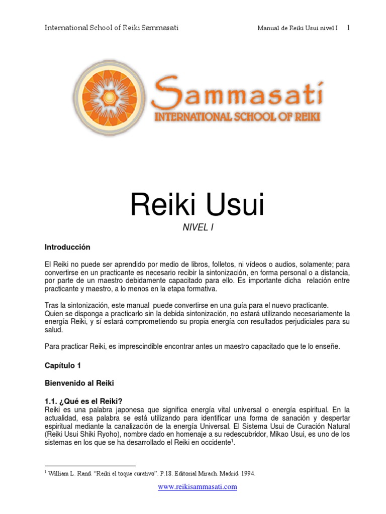 Manual Reiki Usui Nivel 1 | PDF | Mikao Usui | Reiki