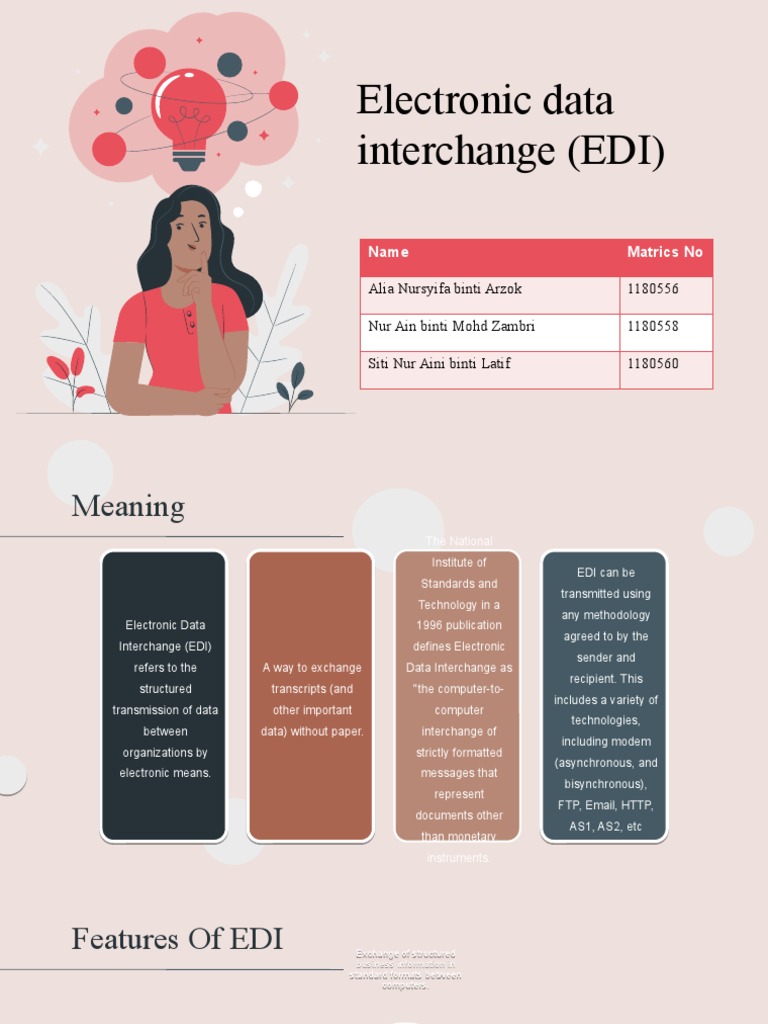 Electronic Data Interchange (EDI) : Name Matrics No | PDF | Electronic Data Interchange ...