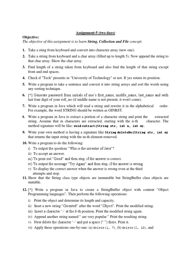 Assgn 5 OOP | PDF | String (Computer Science) | Command Line Interface