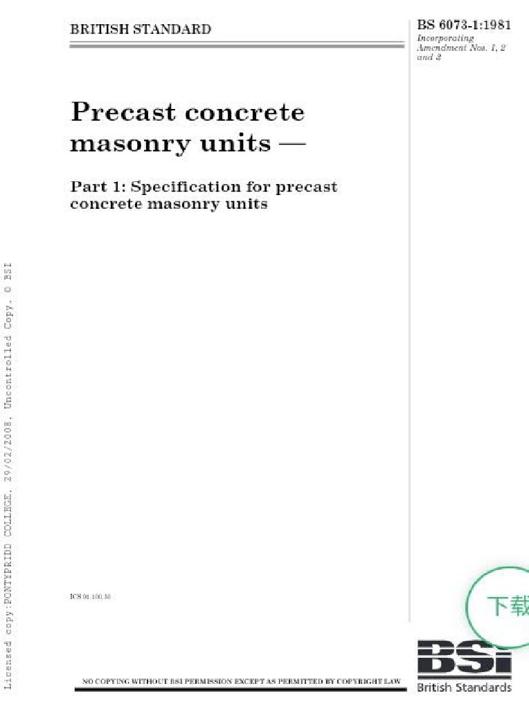 BS 6073-1 | PDF