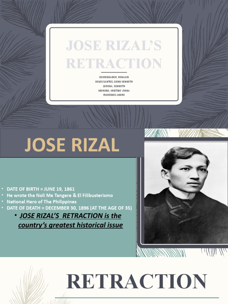 Jose Rizal's Retraction | PDF | Philippines