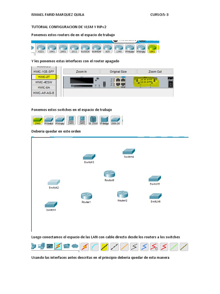 VLSM Ripv2 Tutorial | PDF | Dirección IP | Enrutador (Computación)