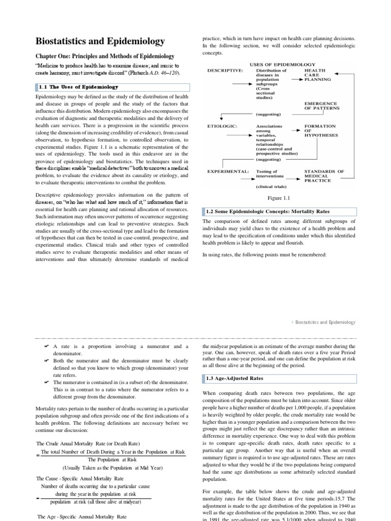 Chapter One and 2 Biostatistics and Epidemiology | PDF | Cohort Study ...