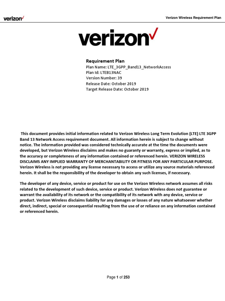 Verizon Software Requirement Specification | PDF | Ip Multimedia ...
