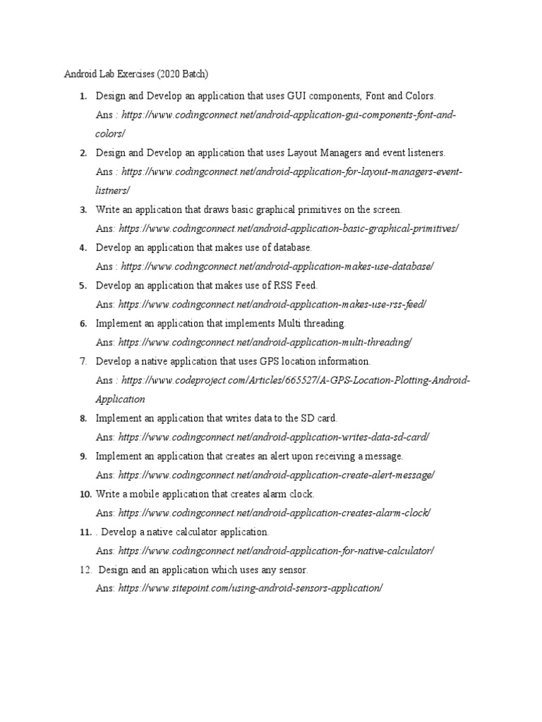 Android Lab | PDF