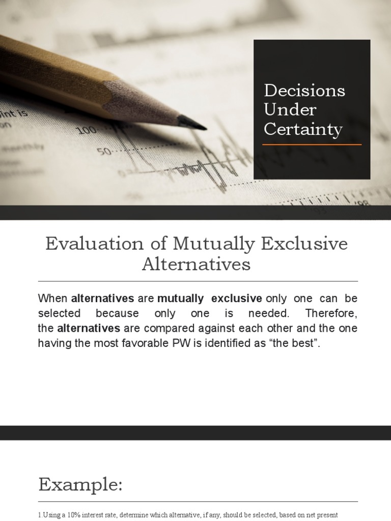 Decisions Under Certainty | PDF | Depreciation | Economies