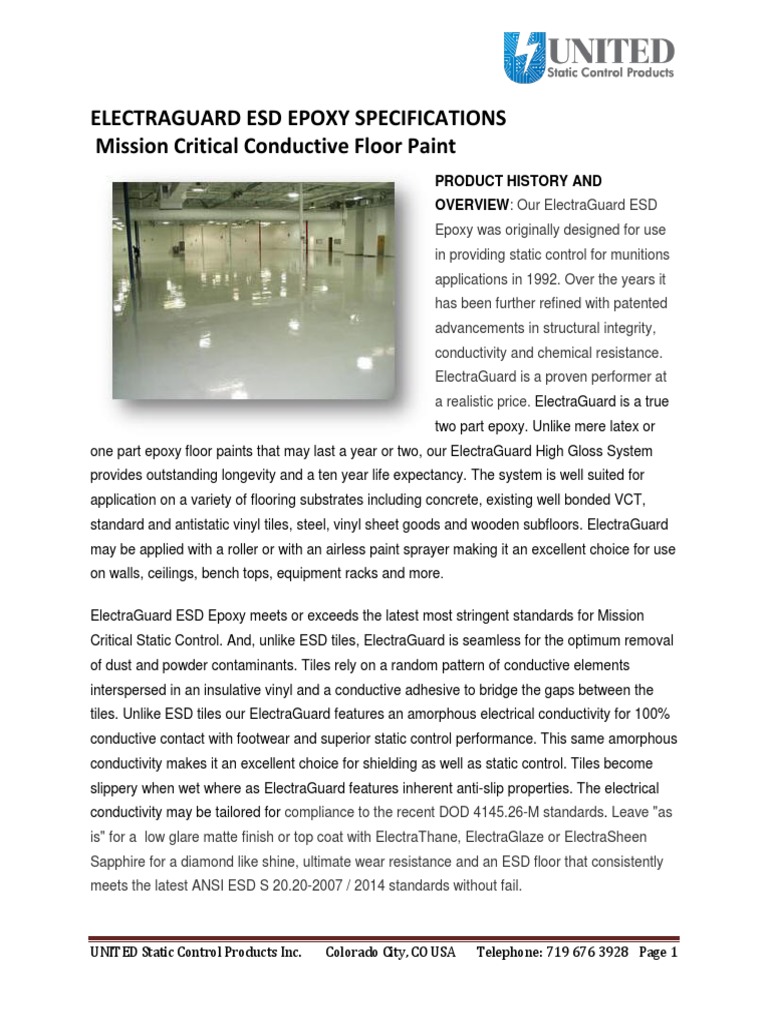 ElectraGuard Specifications - 2 | PDF | Electrostatic Discharge | Paint