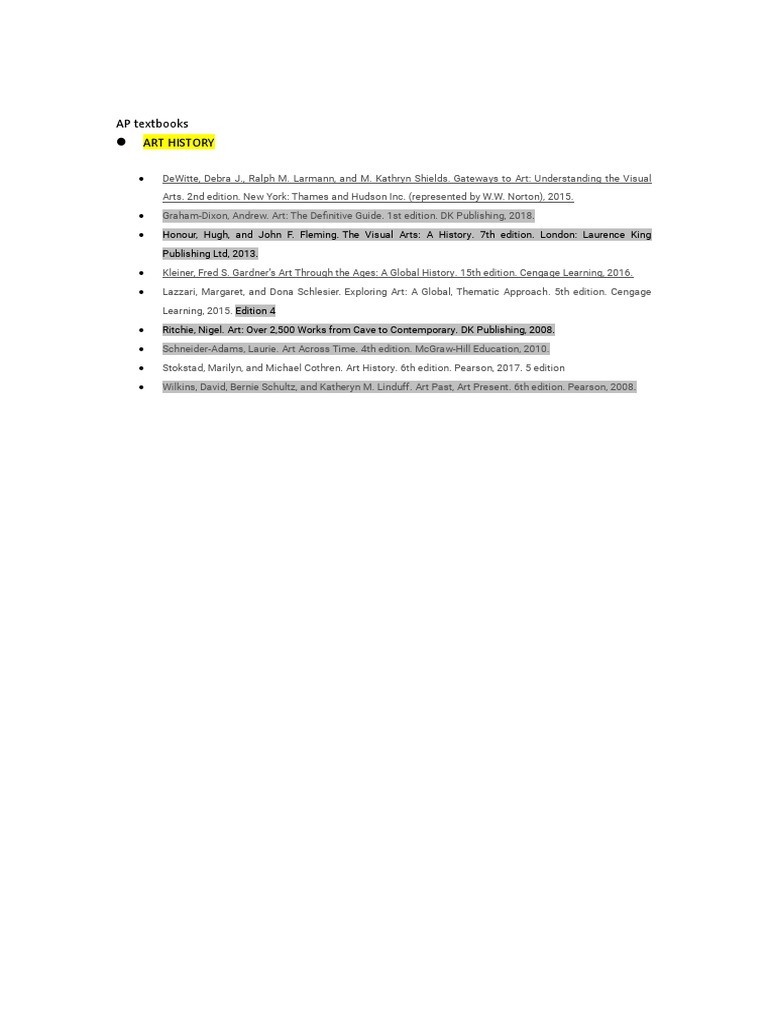 AP Textbooks | PDF