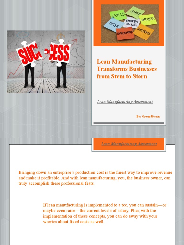 Lean Manufacturing Assessment | PDF | Lean Manufacturing | Six Sigma