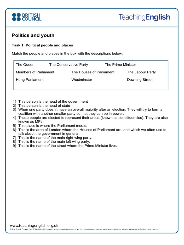 Politics and Youth Engagement Guide | PDF | Opinion Poll | Conservative ...