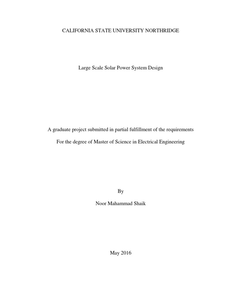 Large Scale Solar Power System Design | PDF | Photovoltaic System ...