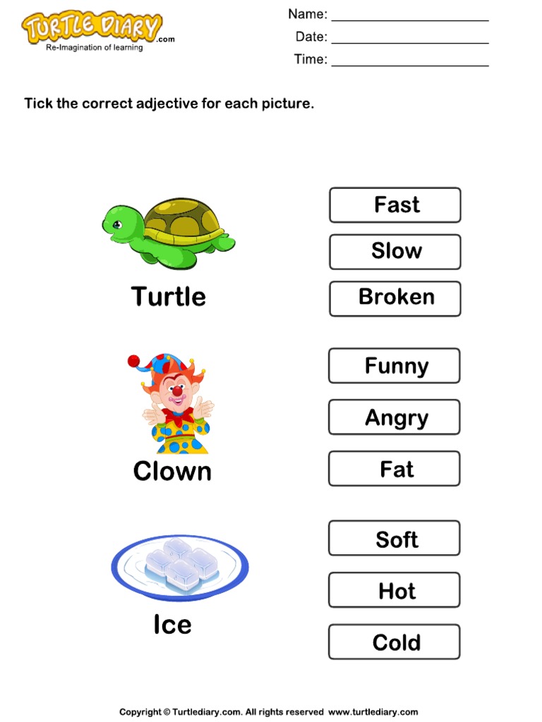 Choose The Correct Adjective Slow Fast Broken PDF | PDF