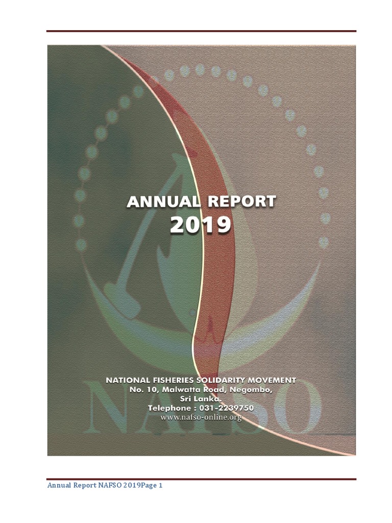Annual Report of NAFSO-2019 | PDF | Sri Lanka | Debt