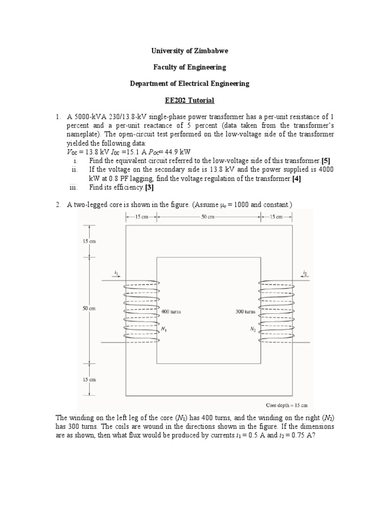 University of Zimbabwe Faculty of Engineering Department of Electrical ...