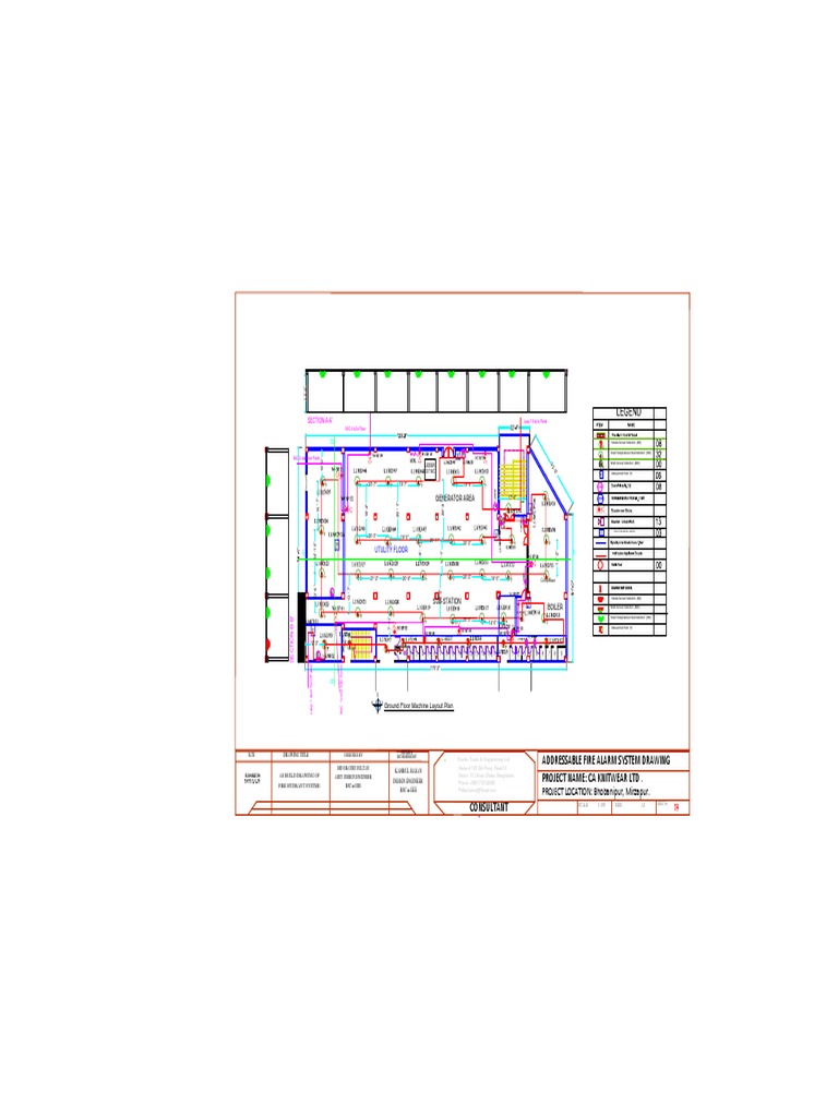 Fire Detection and Alarm System Layout for Generator Area and Utility ...