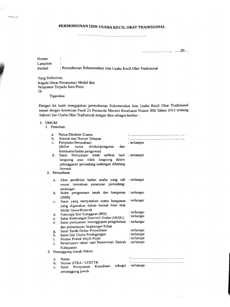 Permohonan Ukot | PDF