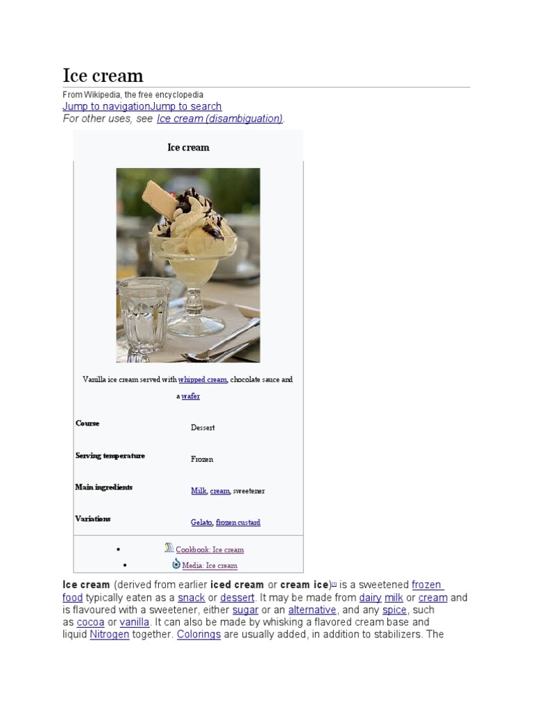 Ice Cream | PDF | Ice Cream | Desserts