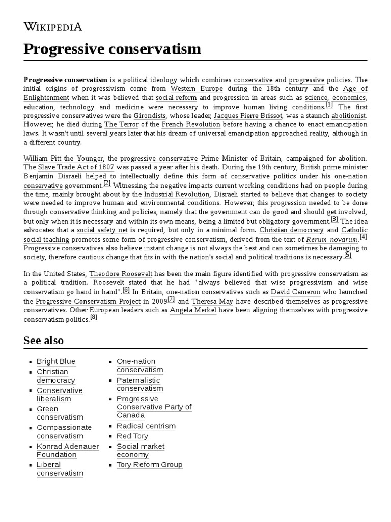 Progressive Conservatism | PDF | Progressivism | Conservatism