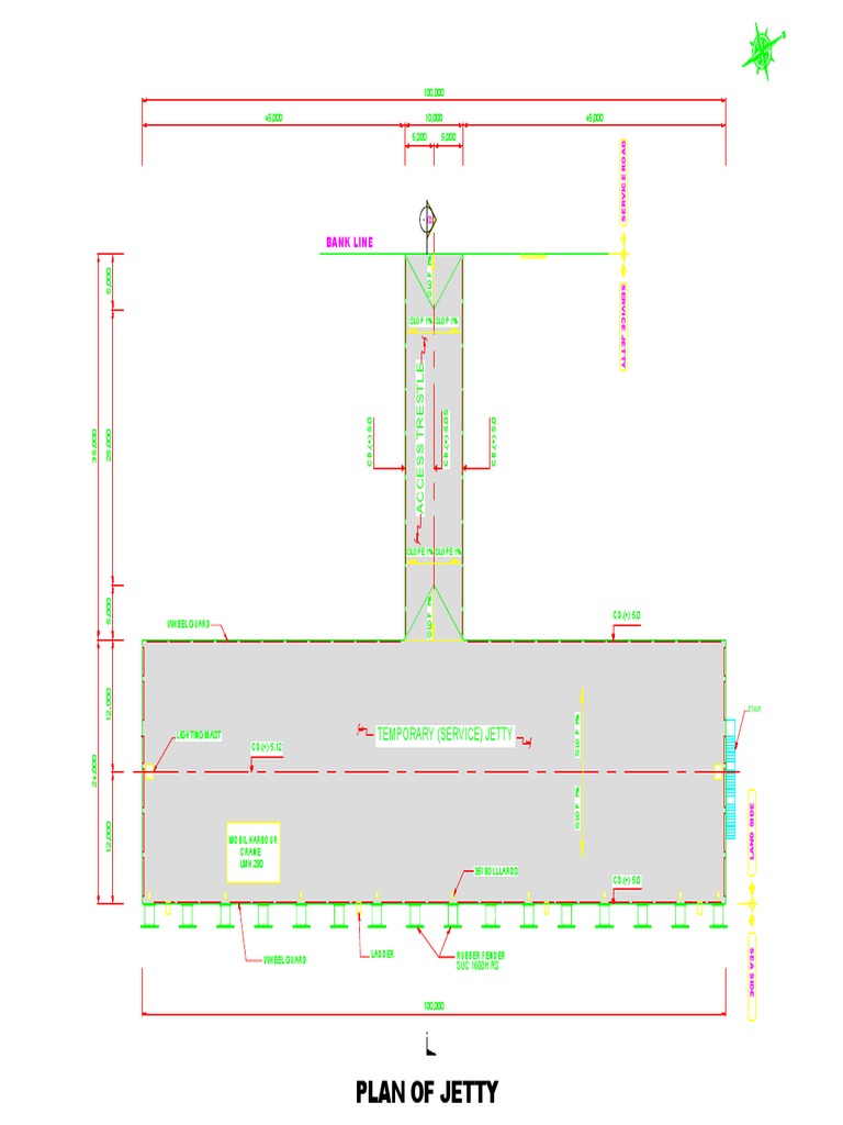 Plan of Jetty: Bank Line | PDF | Wheel | Vehicle Technology