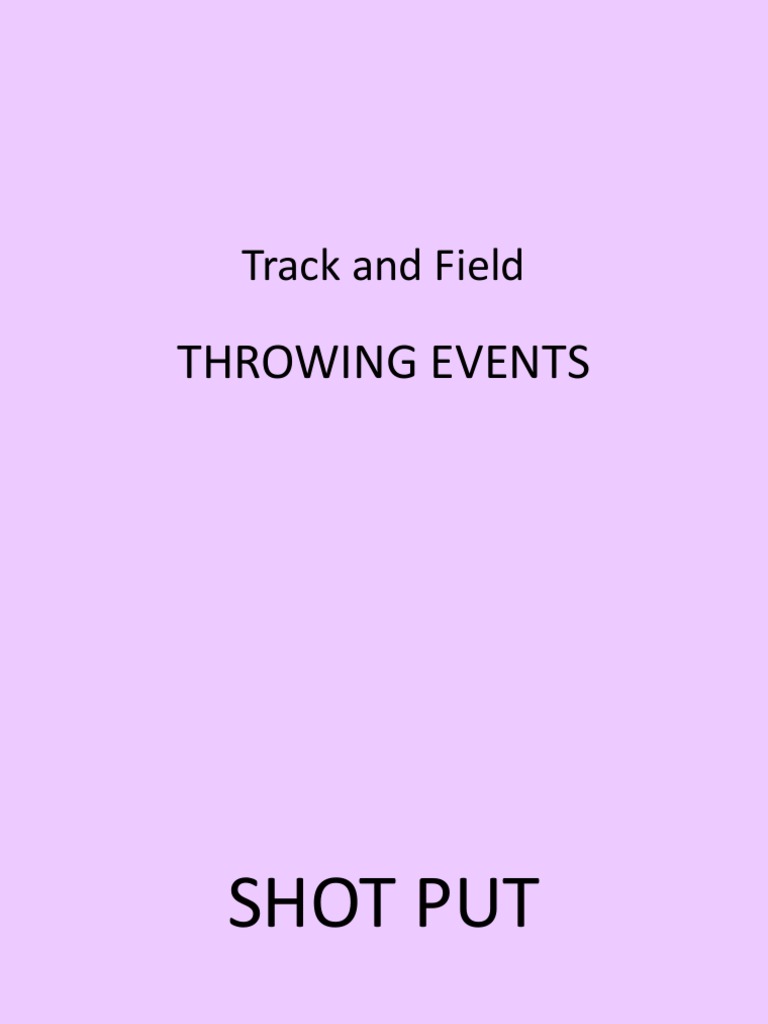 Throwing Events PDF | PDF | Track And Field | Sport Of Athletics